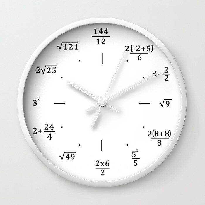 Jam Matematika - Hanya Jam Dinding Math Clock - Clock Only Wall Clock ...