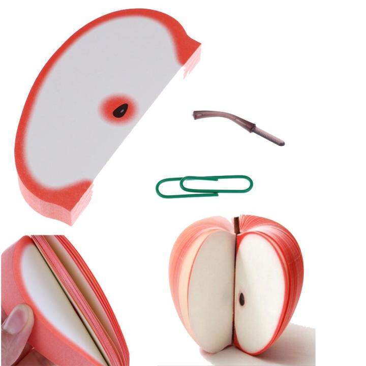 Creative Apple Shape Notepads Sticky Fruit Apple Note Memo Pads ...