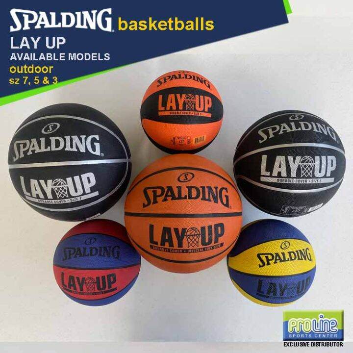 SPALDING Lay Up Original Outdoor Basketball Size 7, Size 5 & Size 3 ...