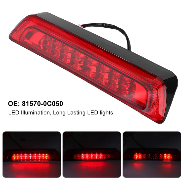 LEDภูเขาสูงไฟเบรกดวงที่สามหยุดโคมไฟ 81570-0C050 เหมาะสำหรับโตโยต้าทุนด ...