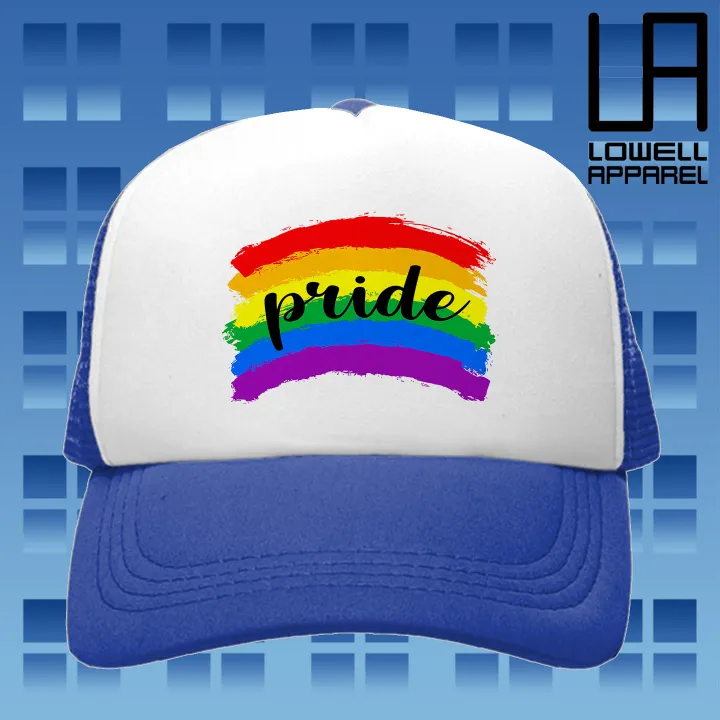 Pride Statement Rainbow Baseball Mesh Cap - LGBTQ Pride Trucker Hat ...