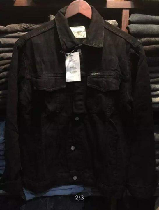Jaket denim hitam polos pria dan wanita branded | Lazada Indonesia