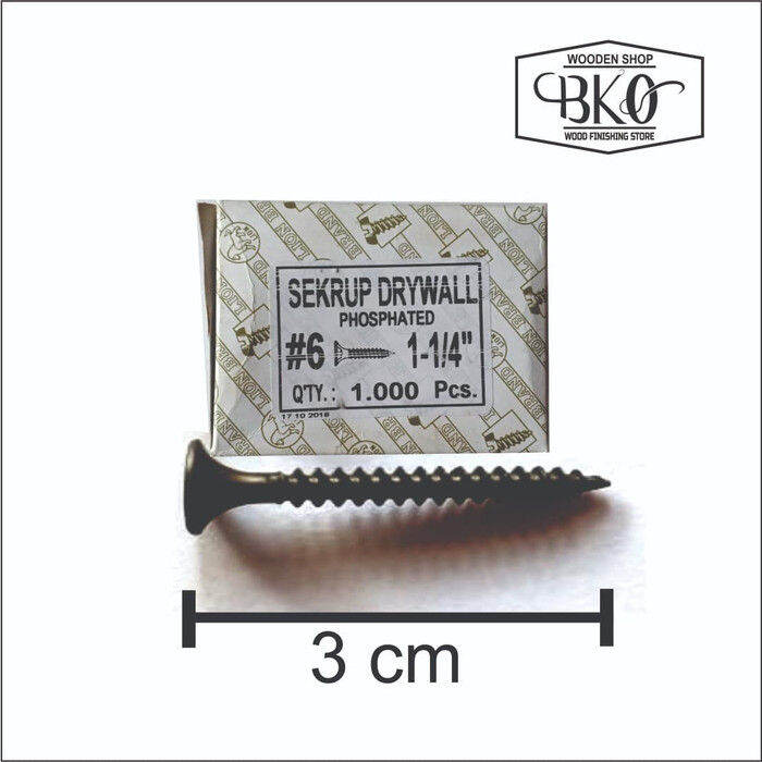 Skrup drywall Bisa untuk gypsum dan kayu Dengan ukuran kepala 6*1" ( 2. ...