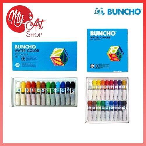 Buncho Water Color I 12 Colors 6CC (KUALITI WARNA AIR LUKISAN) | Lazada