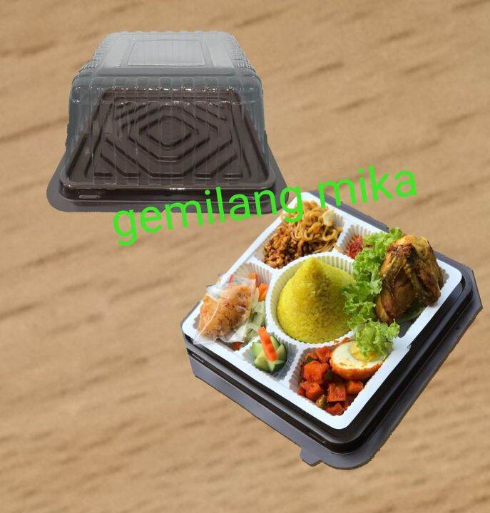 mika tumpeng mini kotak + alas sekat 7(isi 10 set) | Lazada Indonesia