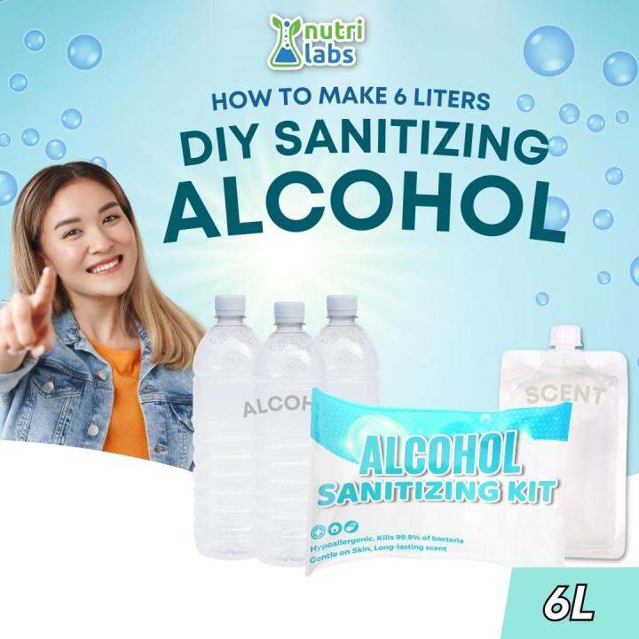 Nutrilabs Premium DIY Alcohol Sanitizing Kit 6 Liters Fragrance, Hand ...
