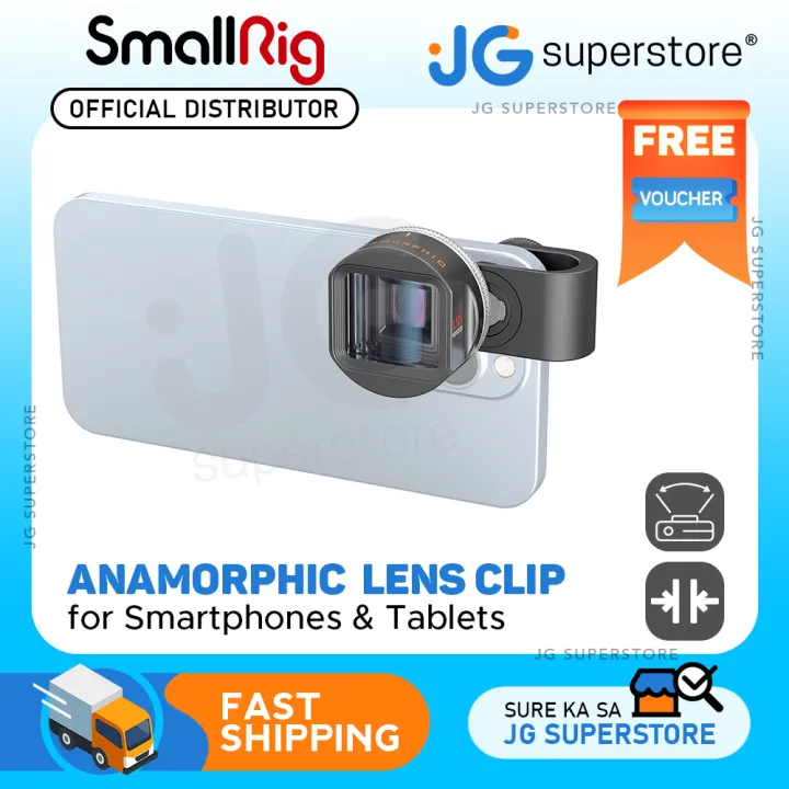SmallRig Anamorphic 1.55X Wide Lens Clip for Smartphones & Tablets with ...
