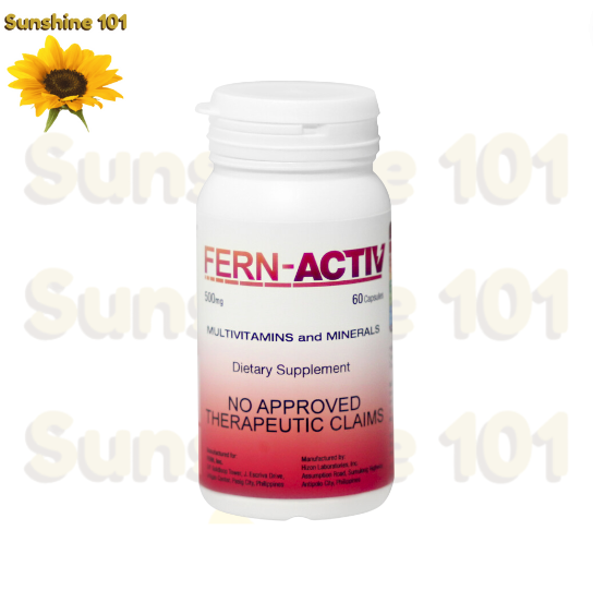 i-Fern Fern Activ Multivitamins and Minerals 500mg 60 capsules | Lazada PH