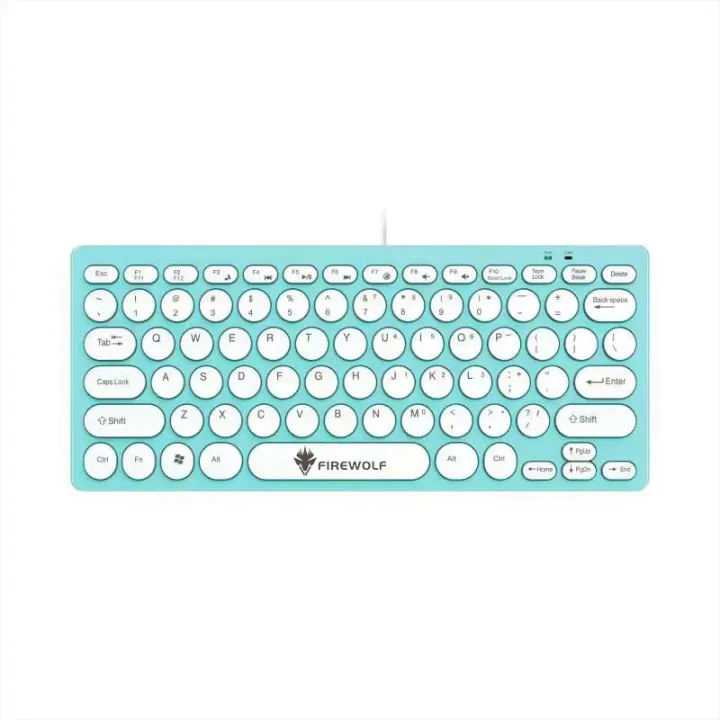 FIREWOLF K50 BLUE Computer keyboard USB cable ultra-thin punk mute ...