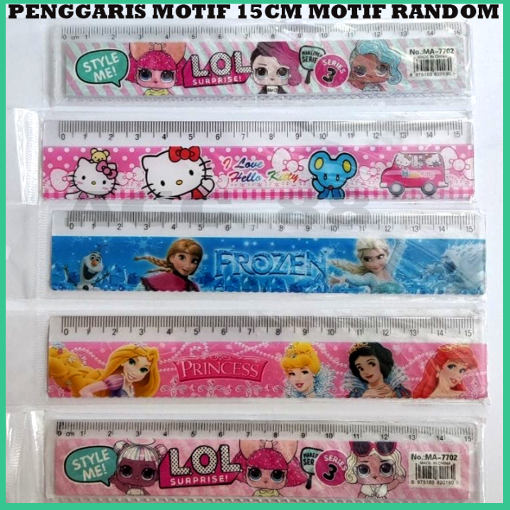 PENGGARIS MOTIF KECIL / PLASTIK / RULER 15 CM | Lazada Indonesia