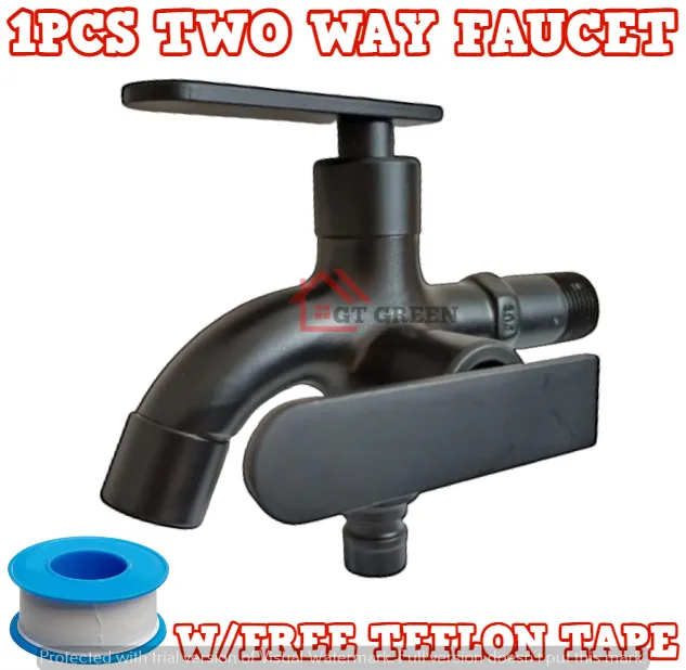 1PCS Stainless Steel SUS304 Matte Black Two Way Faucet Dual Port Faucet ...