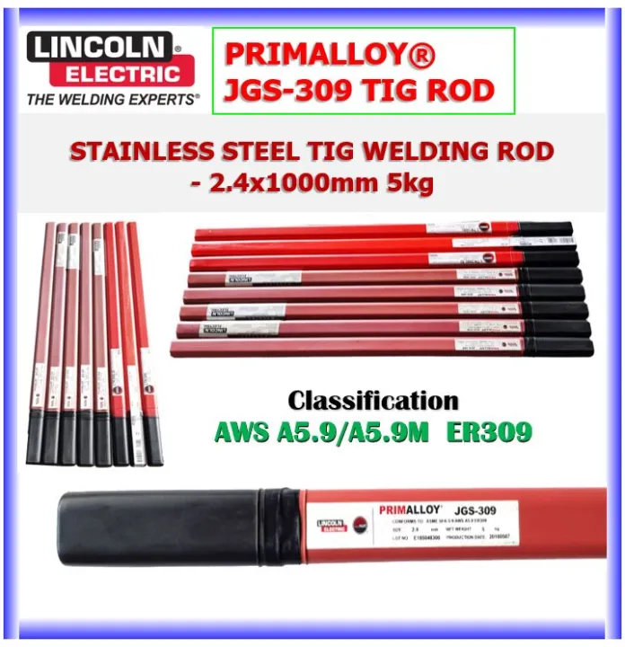 LINCOLN PRIMALLOY® JGS-309 ( JGS 309 ) , STAINLESS STEEL TIG WELDING ...