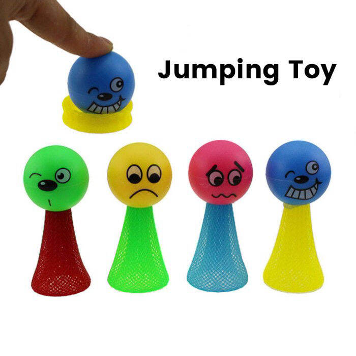 MAINAN ANAK KUTU LONCAT BOUNCING MUKA FACE EMOTICON JUMPING TOY LUCU ...
