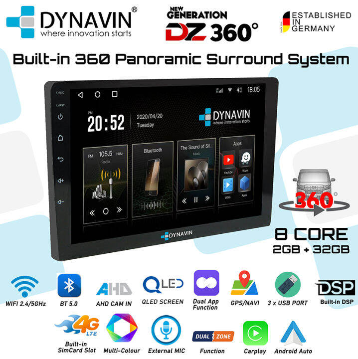 Dynavin DZ PRO Series WITH OCTA-CORE 2GB RAM 32GB ROM 360 camera 9"/10 ...