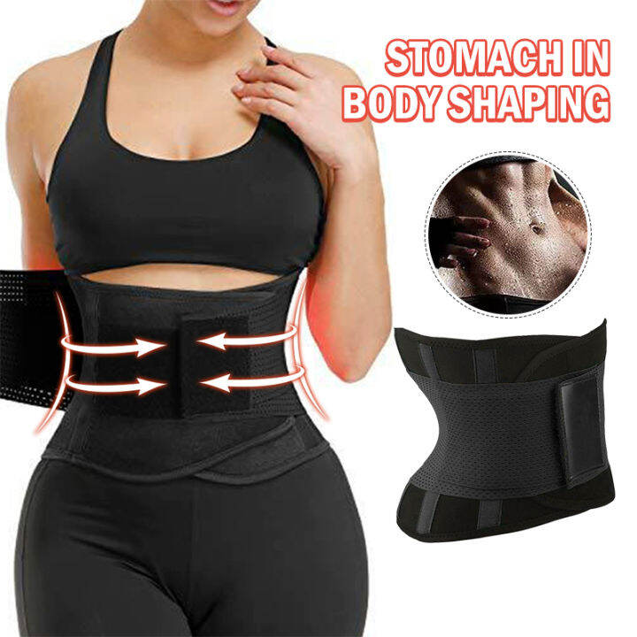 Waist Trainer Corset Waist Trimmer Body Shaper in Black Sport Exercise ...