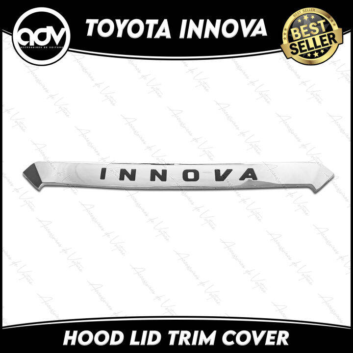Toyota Innova 2016-2020 Hood Lid / Hood End Trim Cover (Chrome) With ...