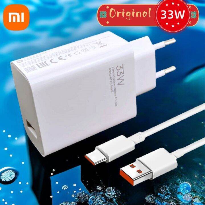 Original Xiaomi Charger 33W Turbo Charge Fast Source 6A Usb Type C ...