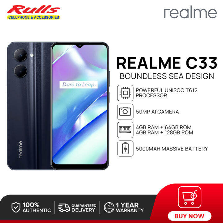 Realme C33 Smartphone | 4GB + 64GB / 128GB | 6.5'' Fullscreen Display ...
