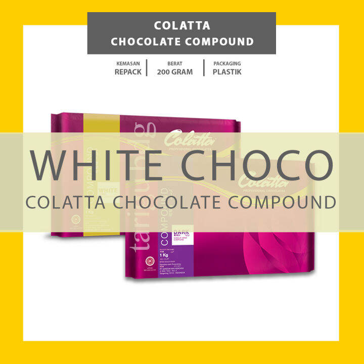 WHITE CHOCOLATE COLATTA DARK CHOCOLATE COMPOUND - DARK COKLAT BATANG ...