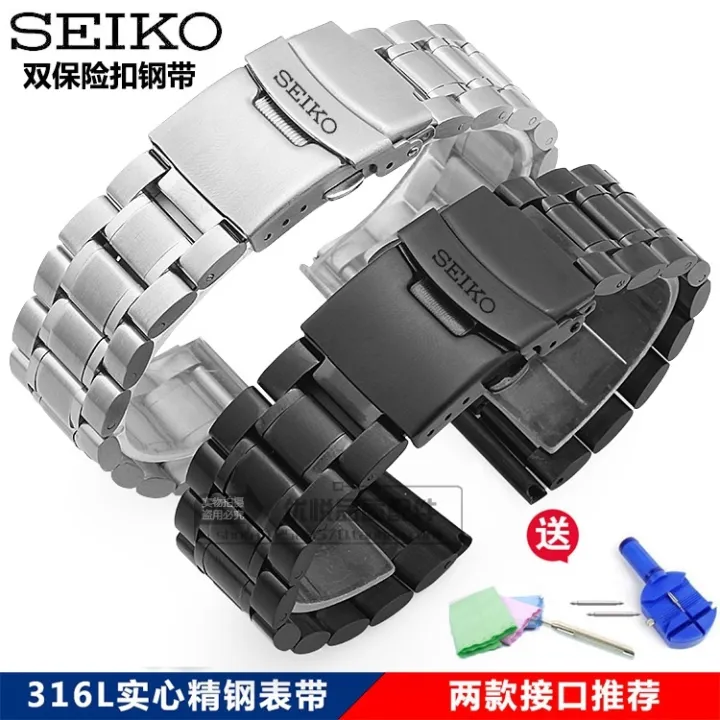 Seiko fine steel band 5 men and women is solid stainless steel strap ...