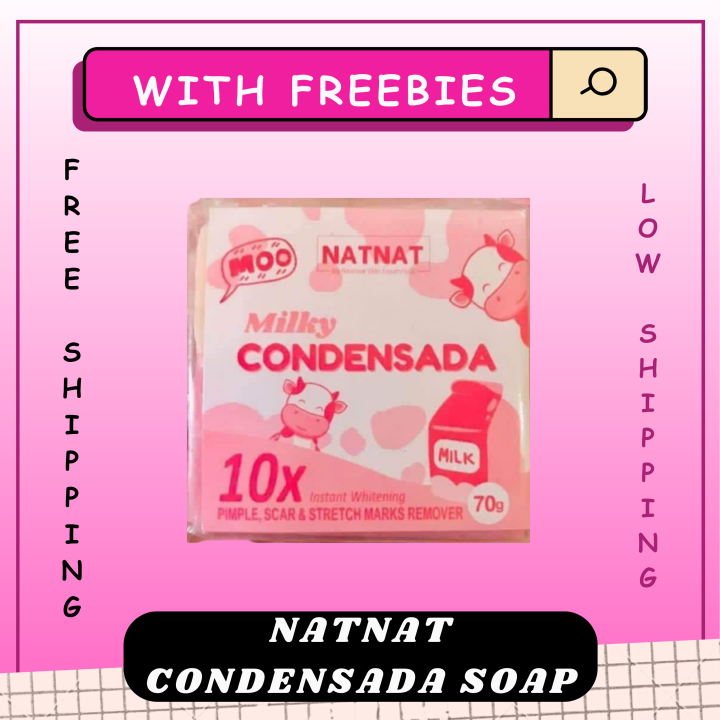【With FREEBIES】 Natnat Condensada Soap 70g Pimple and Scar Remover ...