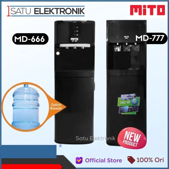 MITO MD666 Dispenser Galon Bawah 3in1 Hot Normal Cool MD 777 3 kran ...