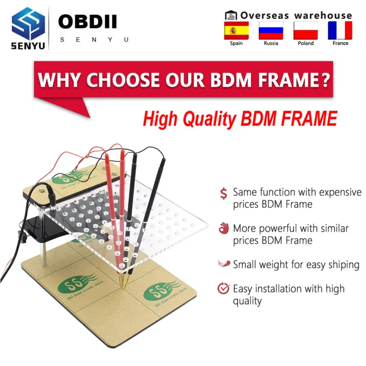 LED BDM Frame BDM Table FGTECH V54 BDM100 BDM 22pcs Adapter Probe ECU ...