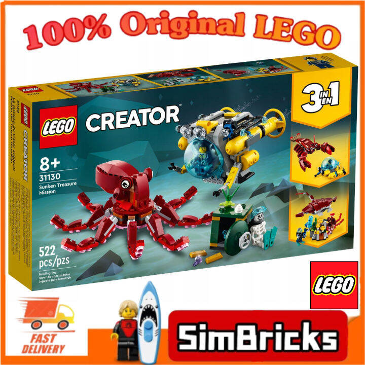 (SimBricks) LEGO 31130 Sunken Treasure Mission | Lazada