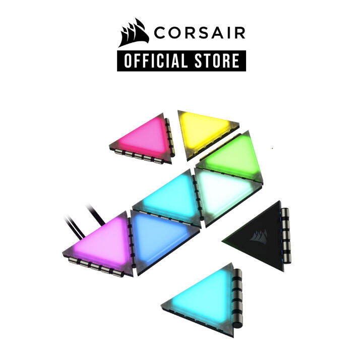 CORSAIR iCUE LC100 Case Accent Lighting Panels — Mini Triangle — 9x ...