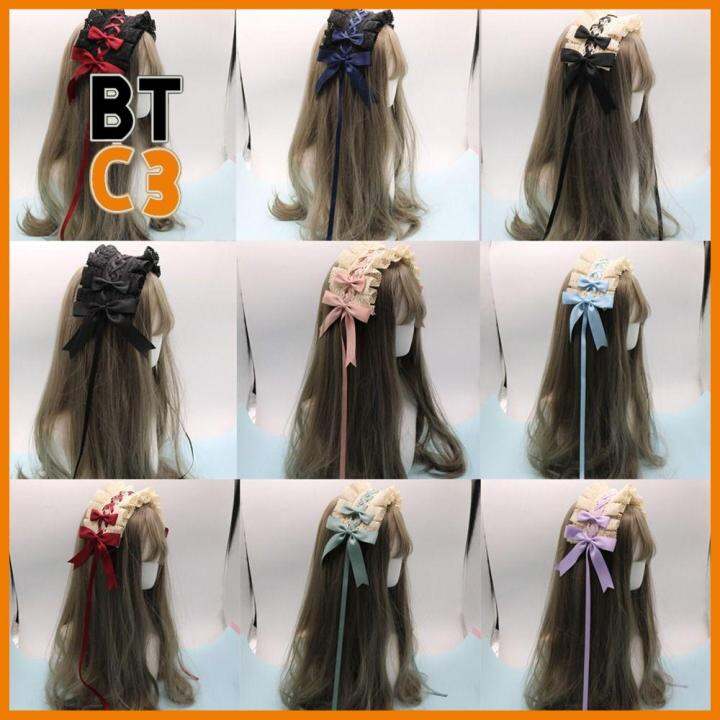 BTC3 ริบบิ้นลูกไม้ปัก ที่คาดผมลูกไม้ อุปกรณ์ตกแต่งผม โกธิค ห่วงผมกุทัณฑ์ หวานหวานแหววว ชุดคลุม ...