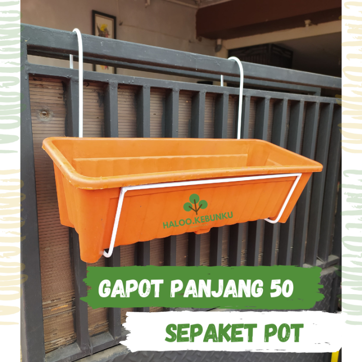 Gantungan Pagar Pot Bunga Panjang 50 cm minimalis | Lazada Indonesia