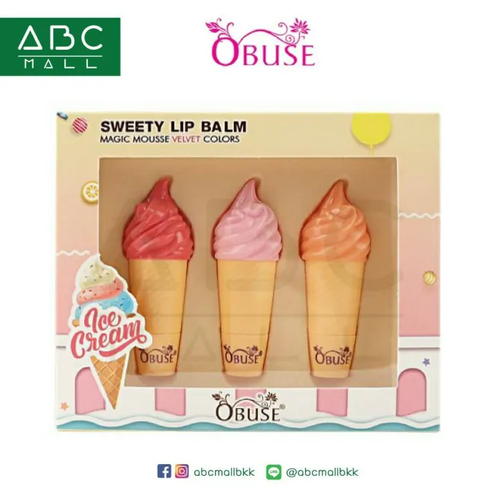 OBUSE SWEETY LIP BALM (OB1428) : โอบิวซ์ สวีทตี้ ลิป บาล์ม x 1 ชิ้น ...