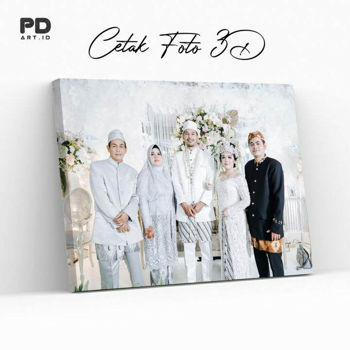 Cetak Bingkai Foto 20R / 40x30 cm + Bingkai Kayu Pictbox 3D Bahan Jati ...