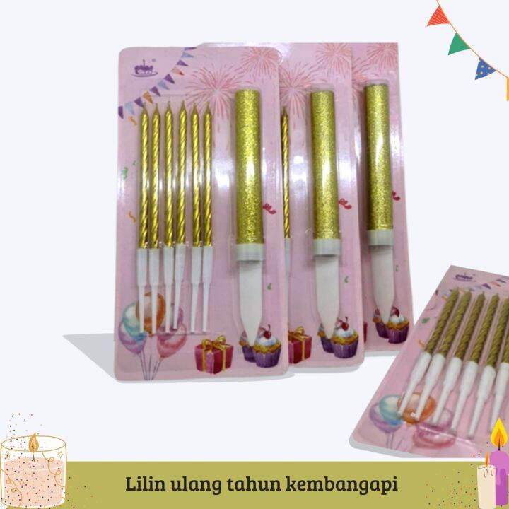 LILIN KEMBANG API Set / Lilin Mercon Ulang Tahun / Birthday Fireworks ...