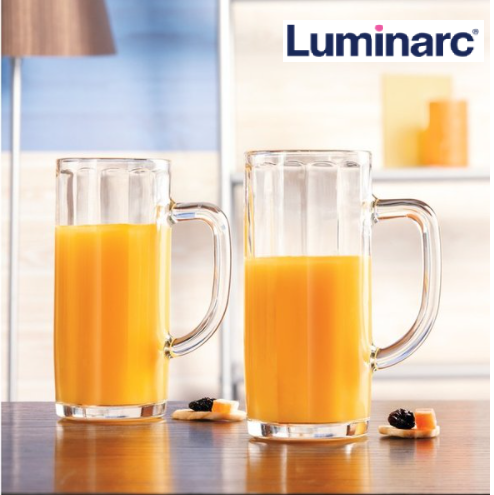 Luminarc Tempered Glass Mug Minden Coffee Cup Tumbler Tea Water Beer ...