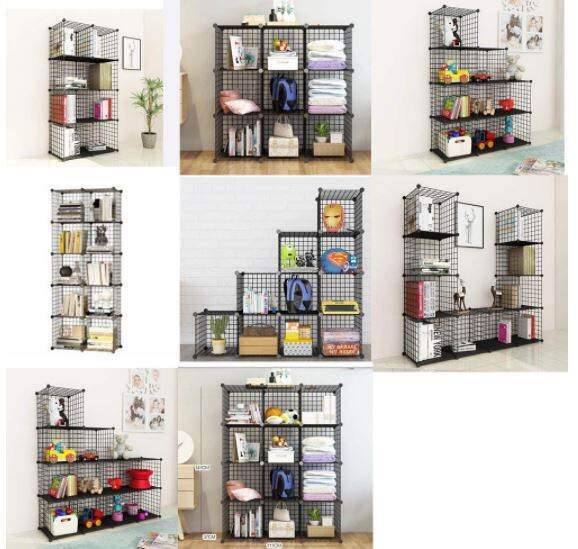 Rak Besi Rak Jaring Besi Lemari Multifunctional Rack Hitam / Putih ...