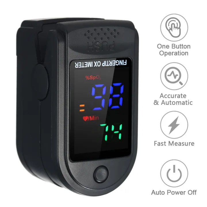 Fingertip Pulse Oximeter Mini SpO2 Monitor Blo-od Oxygen Saturation ...