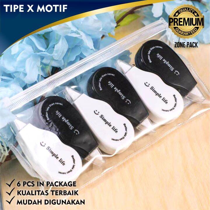 Tipe X Motif | Tipe X Isi 6 pcs | Correction Tape | Pita Koreksi | Tipe ...