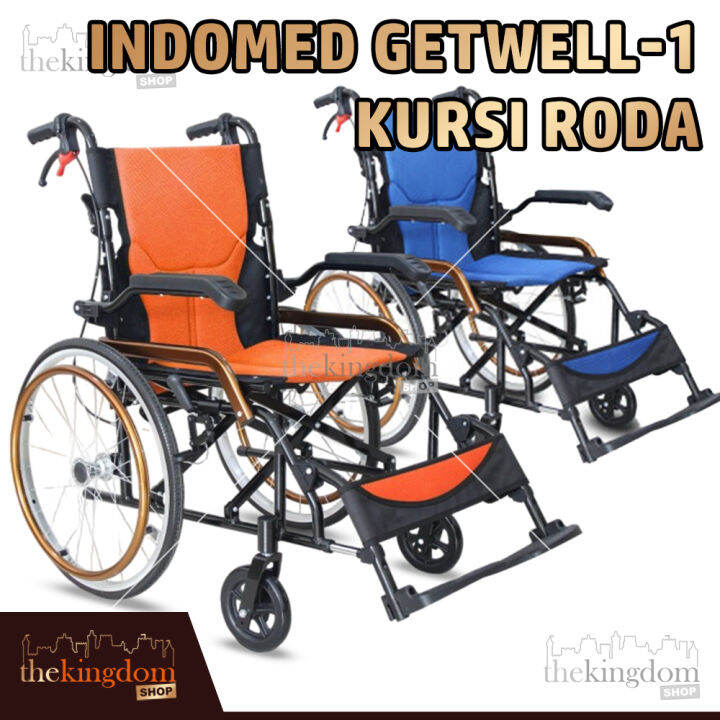 Indomed Getwell-1 Kursi Roda Wheelchair Aluminium Wheel Chair Portable ...
