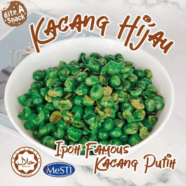 HALAL🌟Kacang Putih Ipoh Famous Kacang Hijau | Roasted Green Peas 200g ...