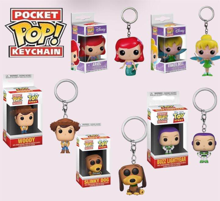 Disney Characters - Pocket Pop Keychain (Toy Story, Little Mermaid ...