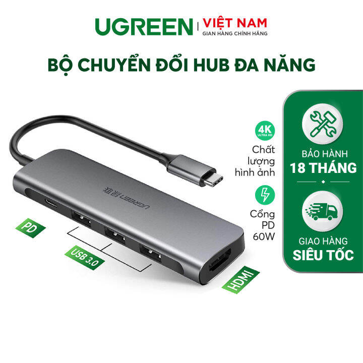 Hub Chuyển Đổi USB Type-C UGREEN mở rộng nhiều cổng chức năng | 40873 ...