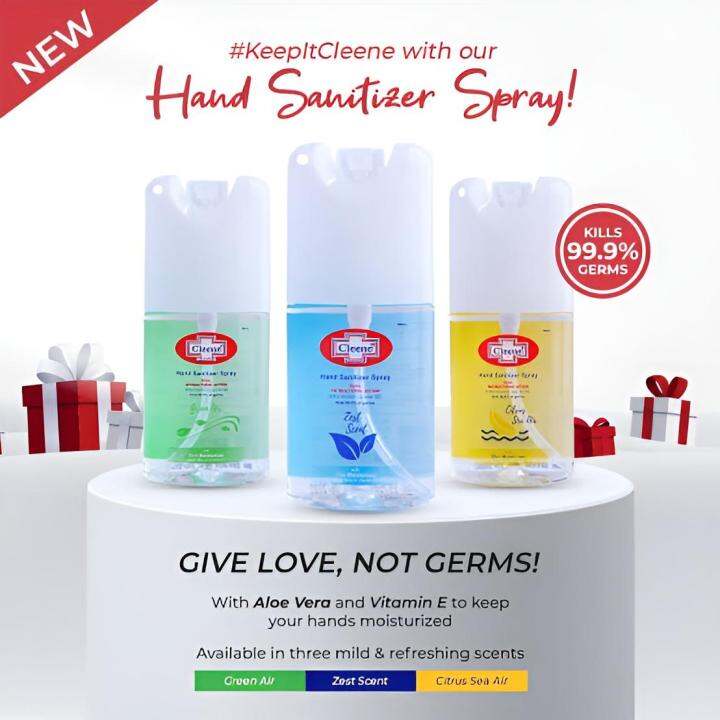 Alcohol Spray Cleene Hand Sanitizer Spray Dual Antibacterial Action