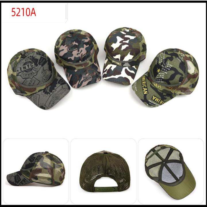 5210A กลางแจ้ง 3-9 ปี เด็กชายและเด็กหญิง กองทัพบก หมวกตาข่ายเด็ก หมวกฮิปฮอป หมวกลายพราง หมวกเบส ...