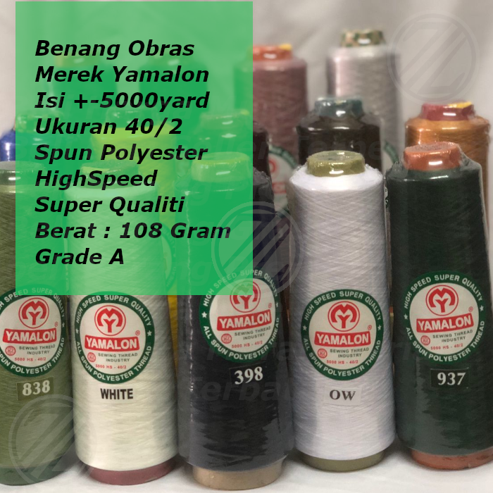 Benang Obras Benag Jahit Yamalon Isi 5000 yard ukuran 40/2 | Lazada ...