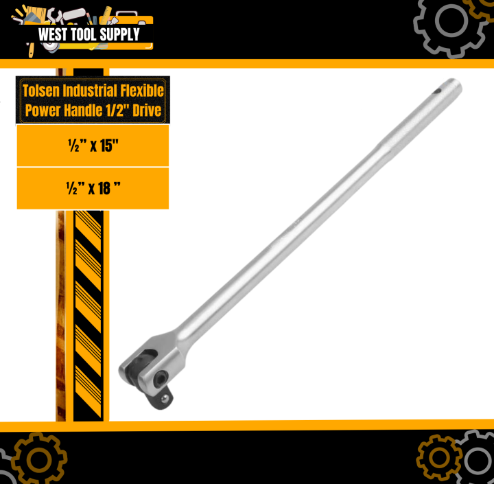 Tolsen Industrial Flexible Power Handle 1/2" Drive (15" | 18") Cr-V ...