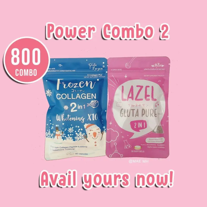 Frozen Collagen and Lazel Gluta Pure (Couple Set) | Lazada PH