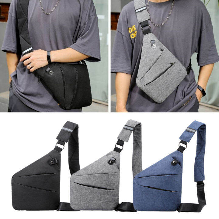 Waterproof Men Chest Bag Mens Shoulder Bags Waterproof Nylon Pouch ...