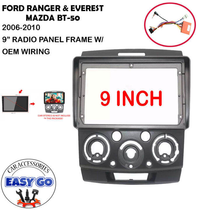 9 Inch Car Fascia for Ford Ranger & Everest MAZDA BT-50 2006-2010 Head ...
