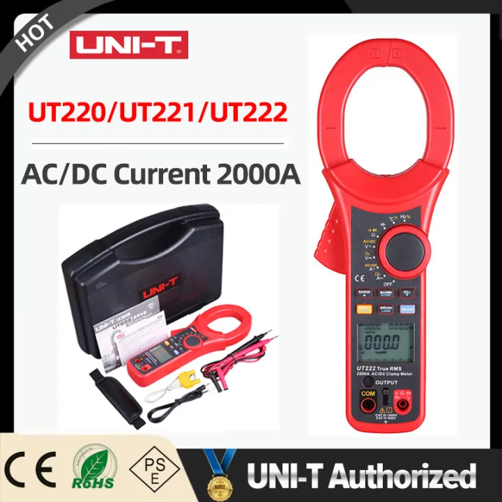 UNI-T UT220 UT221 UT222 Digital Clamp Meter 2000A AC DC แรงดันไฟฟ้าอัตโนมัติมัลติมิเตอร์ความ ...